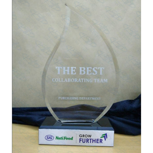 Water Drop Glass Trophy